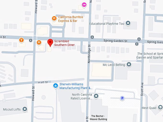 scrambled southern diner map