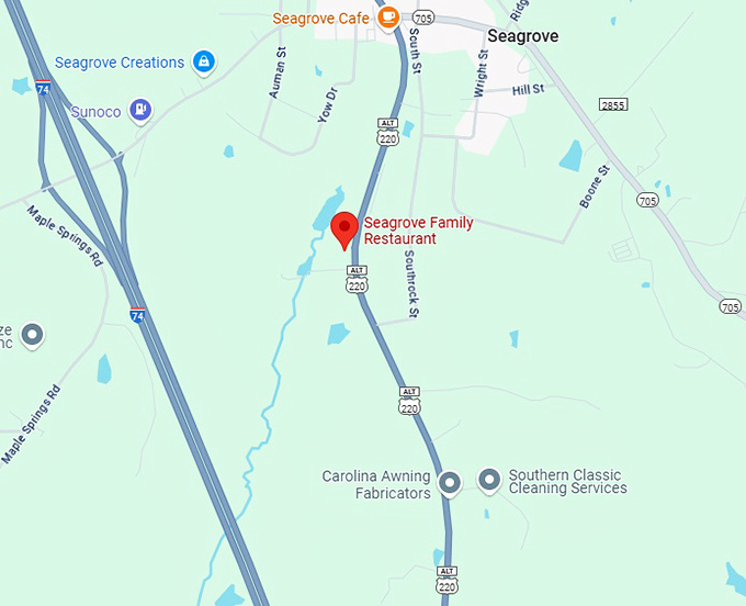 16. seagrove family restaurant map