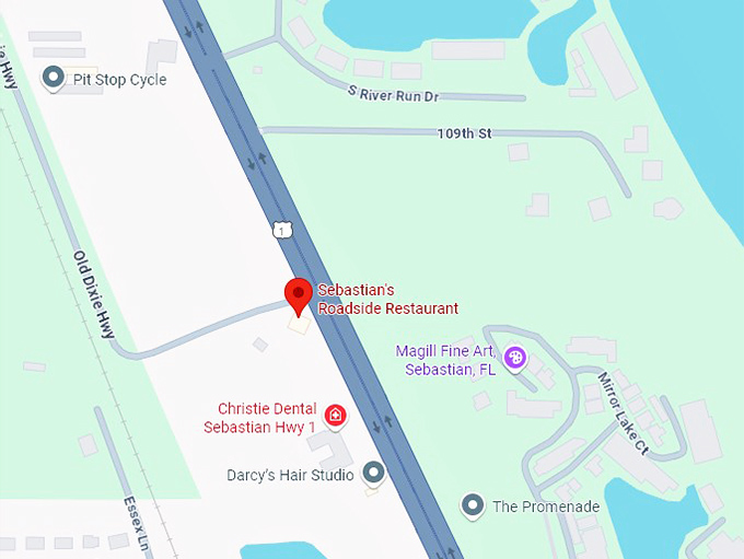 16. sebastian's roadside restaurant map