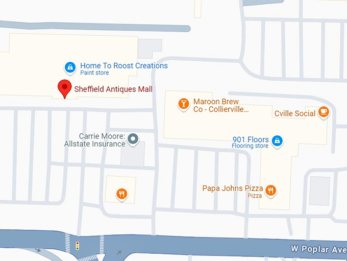 16. sheffield antiques mall map