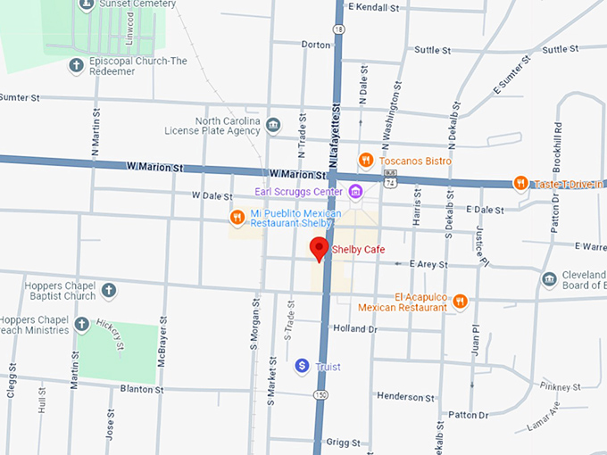 16. shelby cafe map