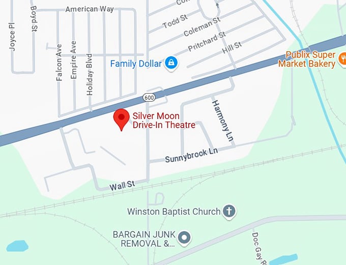 16. silver moon drive in theatre map