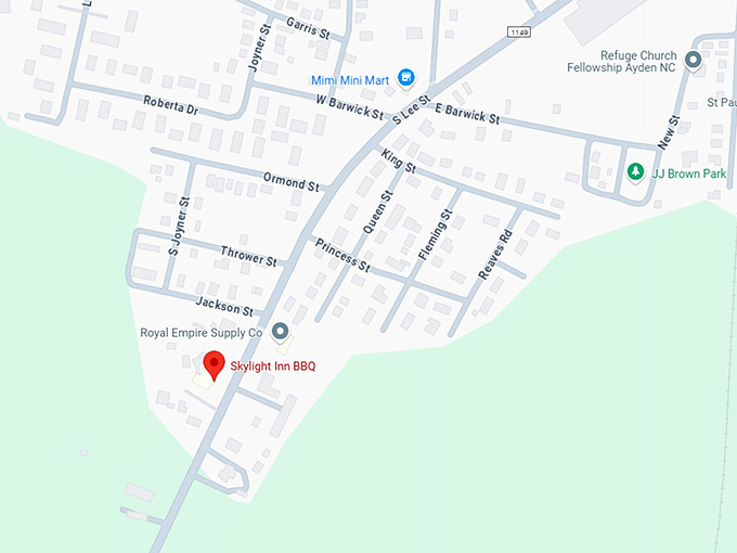 16. skylight inn bbq map