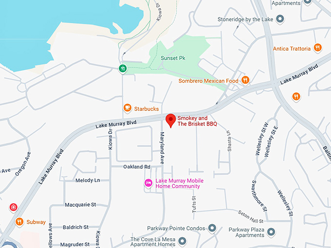 16. smokey and the brisket bbq map