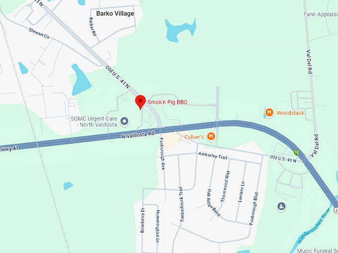 16. smokin’ pig bbq map