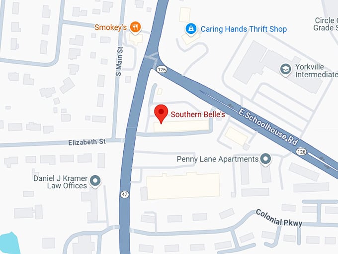 southern belle's map