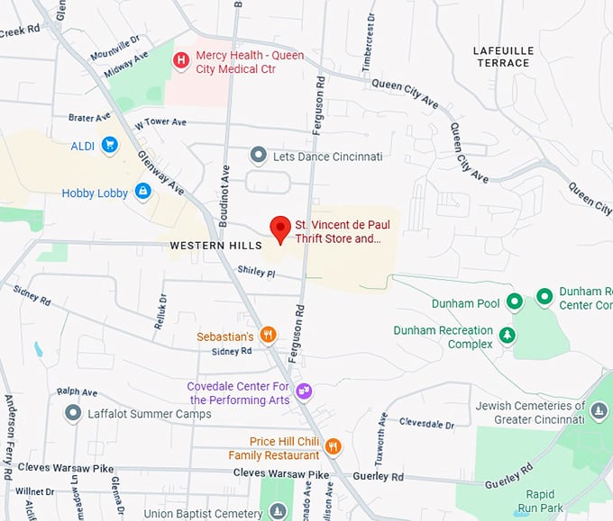 16. st. vincent de paul thrift store and donation center map