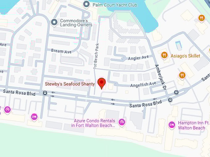 16. stewby’s seafood shanty (235 santa rosa blvd) map
