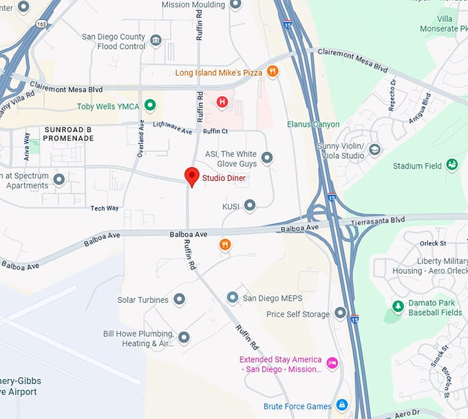 16. studio diner map