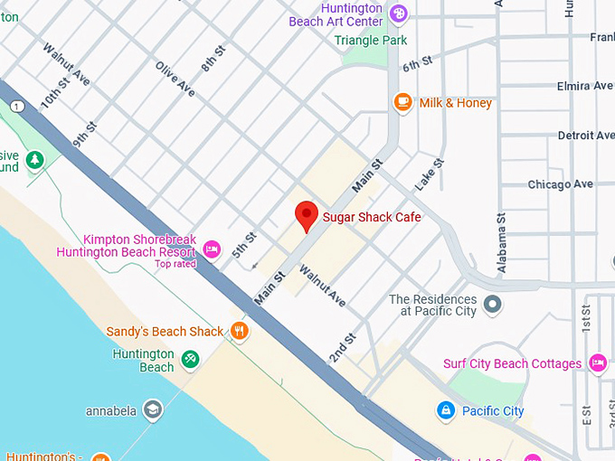 16. sugar shack cafe map