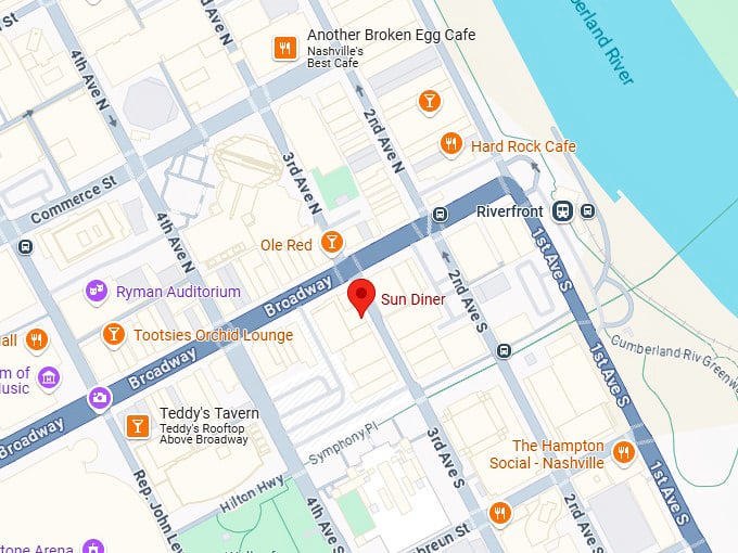 16. sun diner map