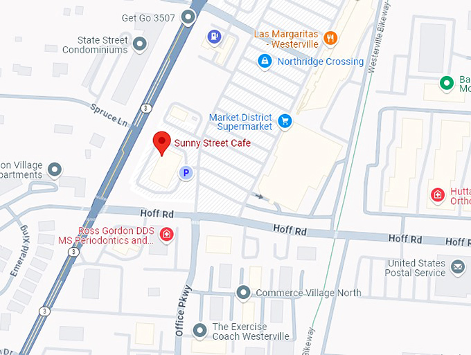 16. sunny street café map