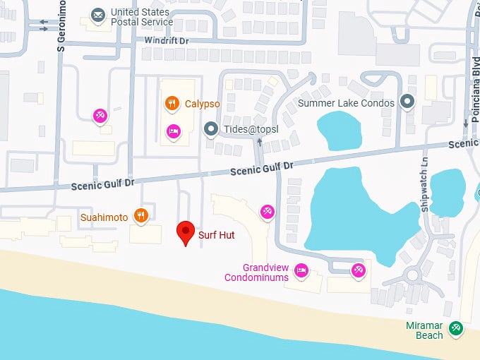 16. surf hut map