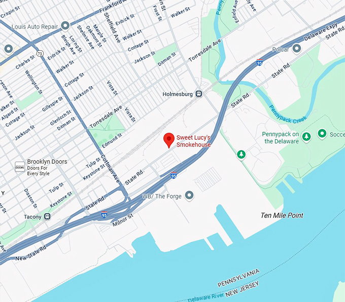 16. sweet lucy's smokehouse map