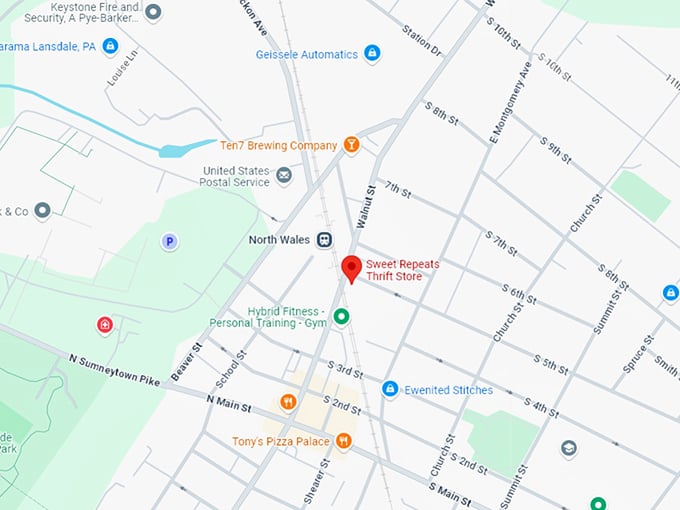 16. sweet repeats thrift store map