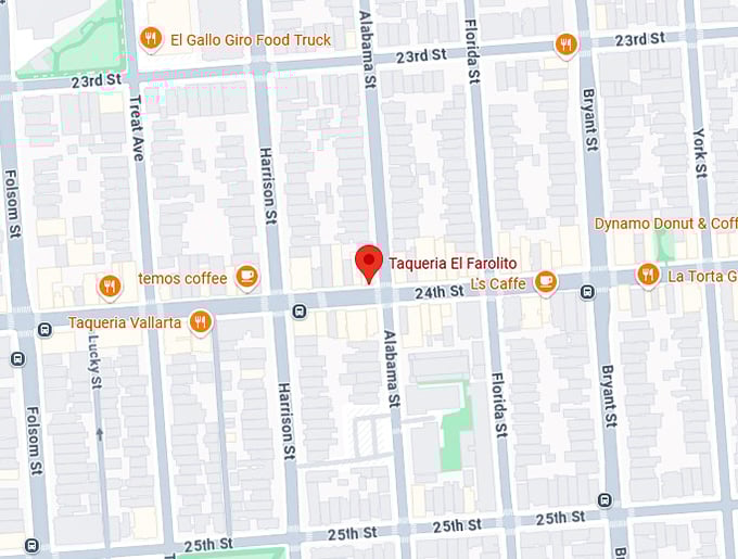 16. taqueria el farolito map