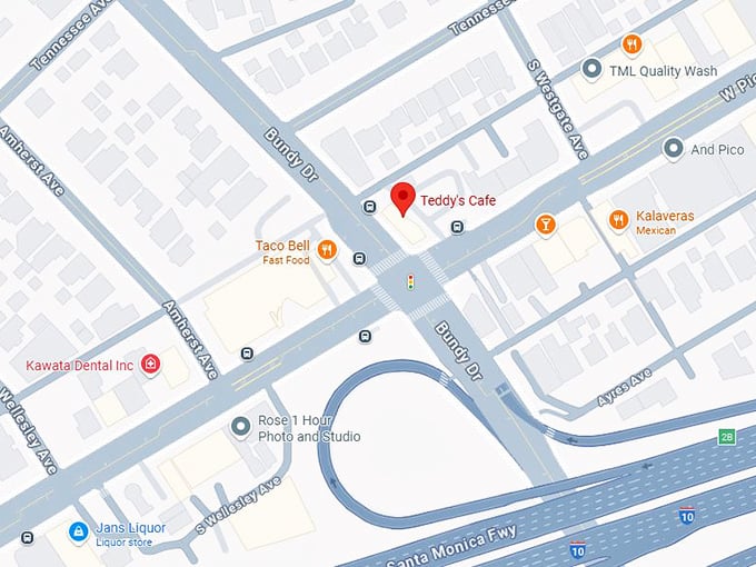 16. teddy’s café map