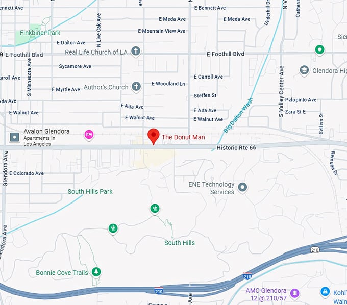 the donut man map