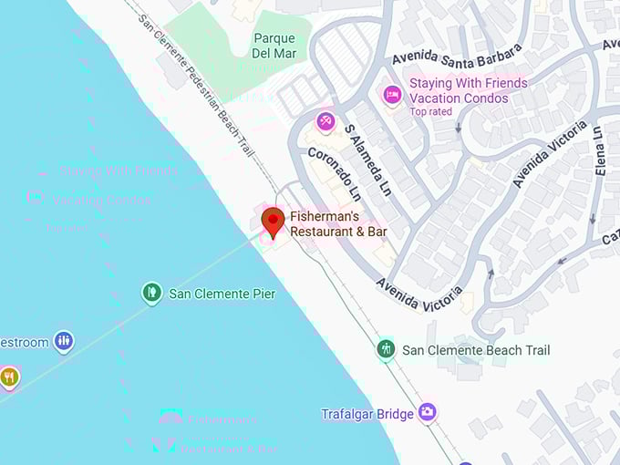 the fisherman’s restaurant & bar map