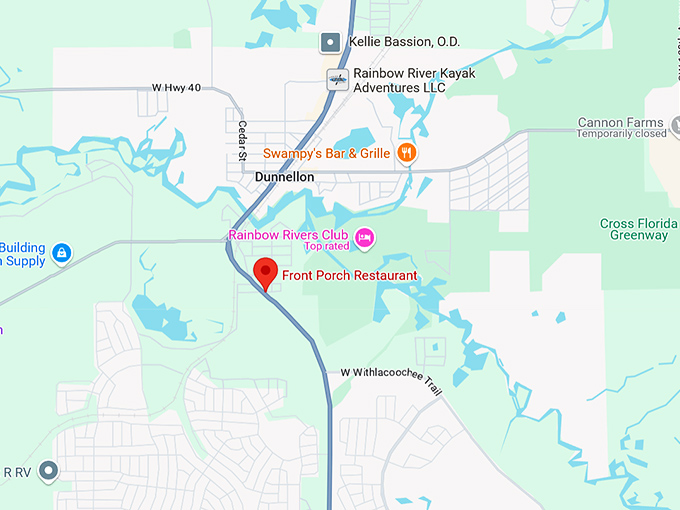 16. the front porch restaurant map