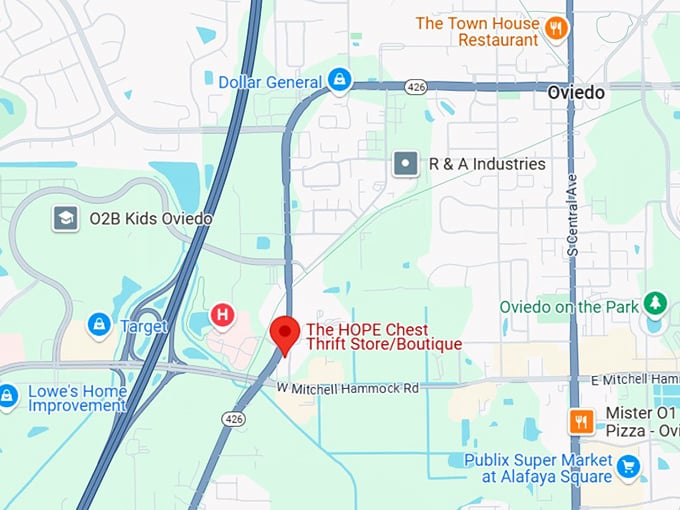16. the hope chest thrift store⁄boutique map