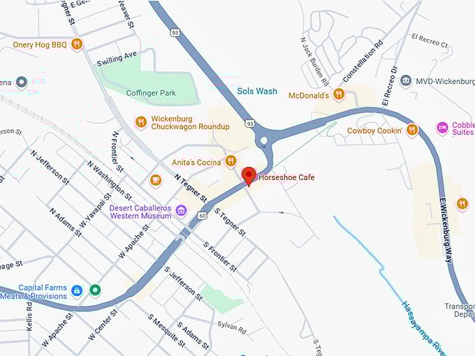 the horseshoe cafe map