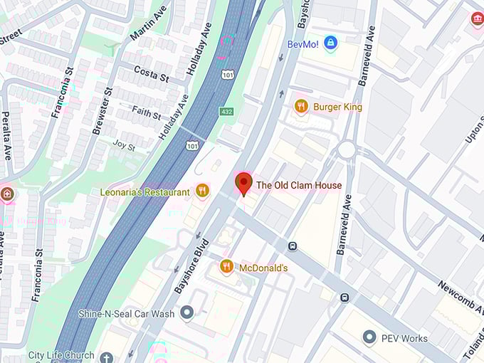 16. the old clam house map