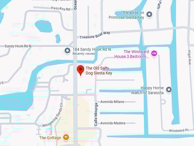 16. the old salty dog siesta key map