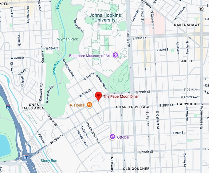 16. the papermoon diner map