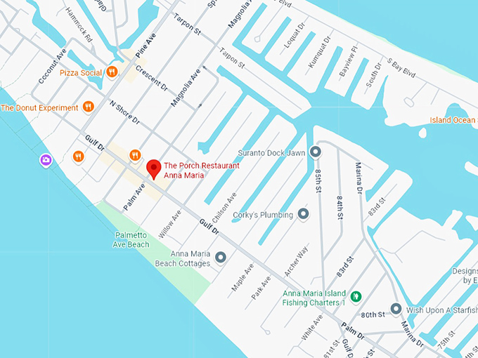16. the porch restaurant map