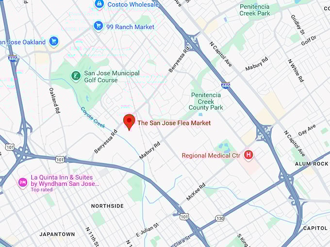 16. the san jose flea market map