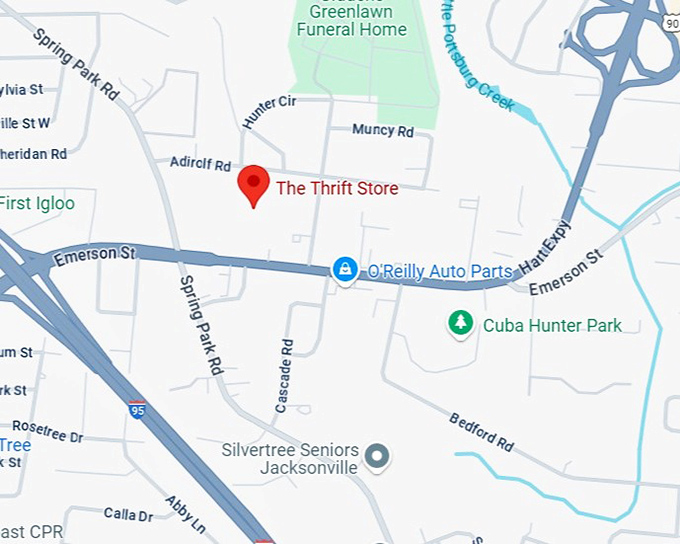 16. the thrift store map