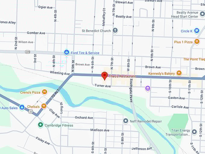 16. theo's restaurant map