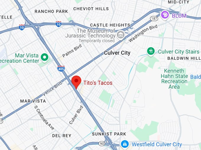 16. tito’s tacos map