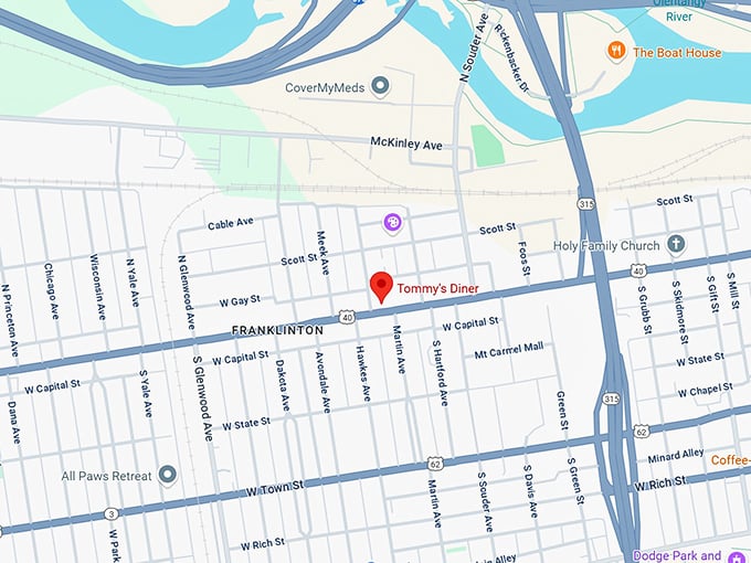 16. tommy’s diner map
