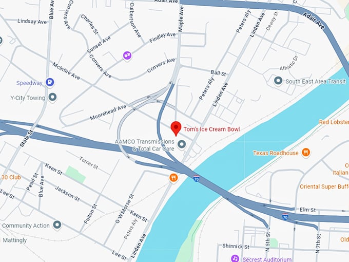 16. tom's ice cream bowl map