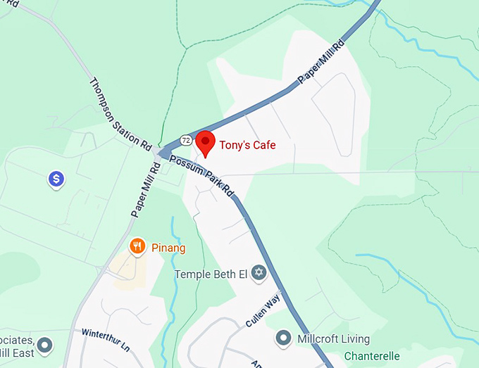 16. tony’s cafe map