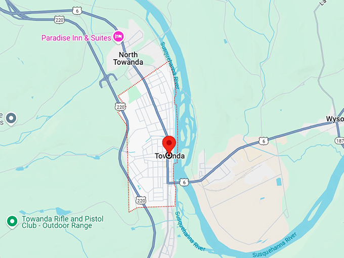 16. towanda, pa map
