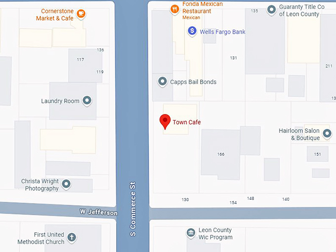 16. town cafe map