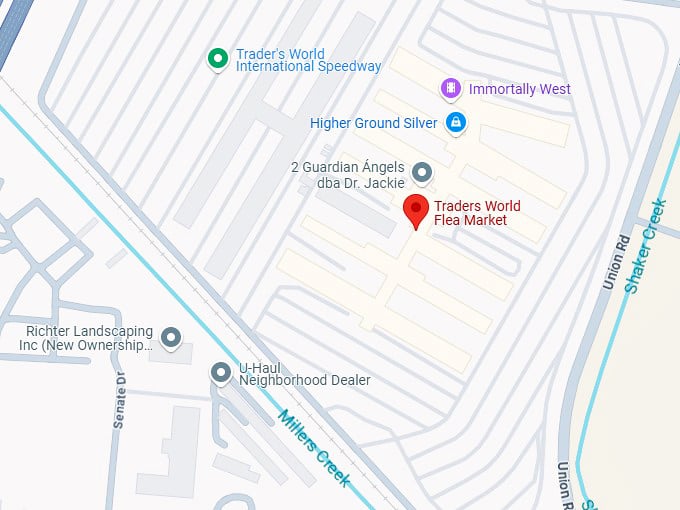 16. traders world flea market map