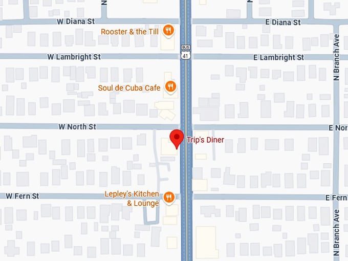 16. trip's diner map