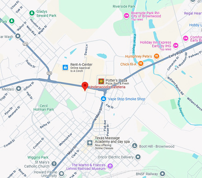 16. underwood's cafeteria map