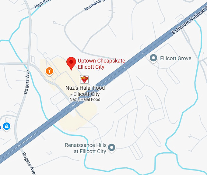 uptown cheapskate ellicott city map