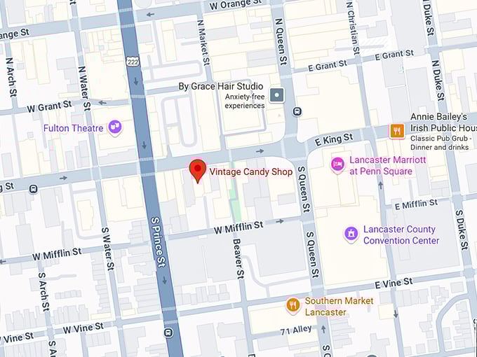 16. vintage candy shop map