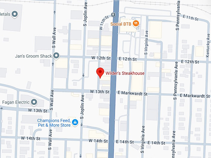 16. wilder's steakhouse map