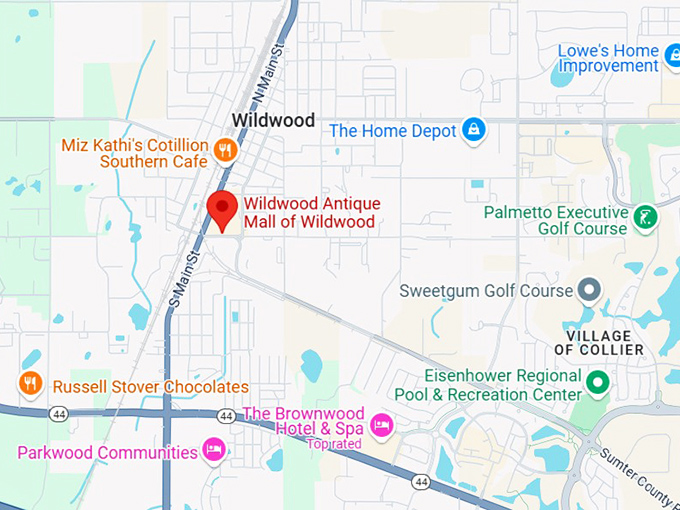 16. wildwood antique mall of wildwood map