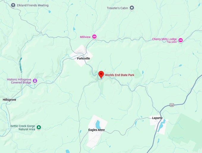 16. worlds end state park map