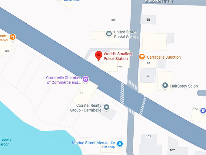 16. world's smallest police station map