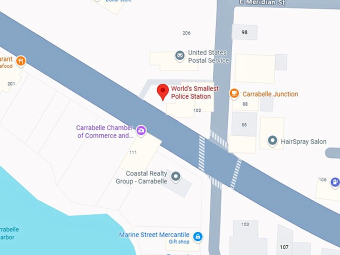16. world's smallest police station map