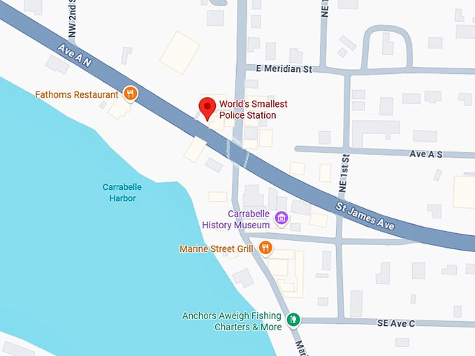 16. world's smallest police station map